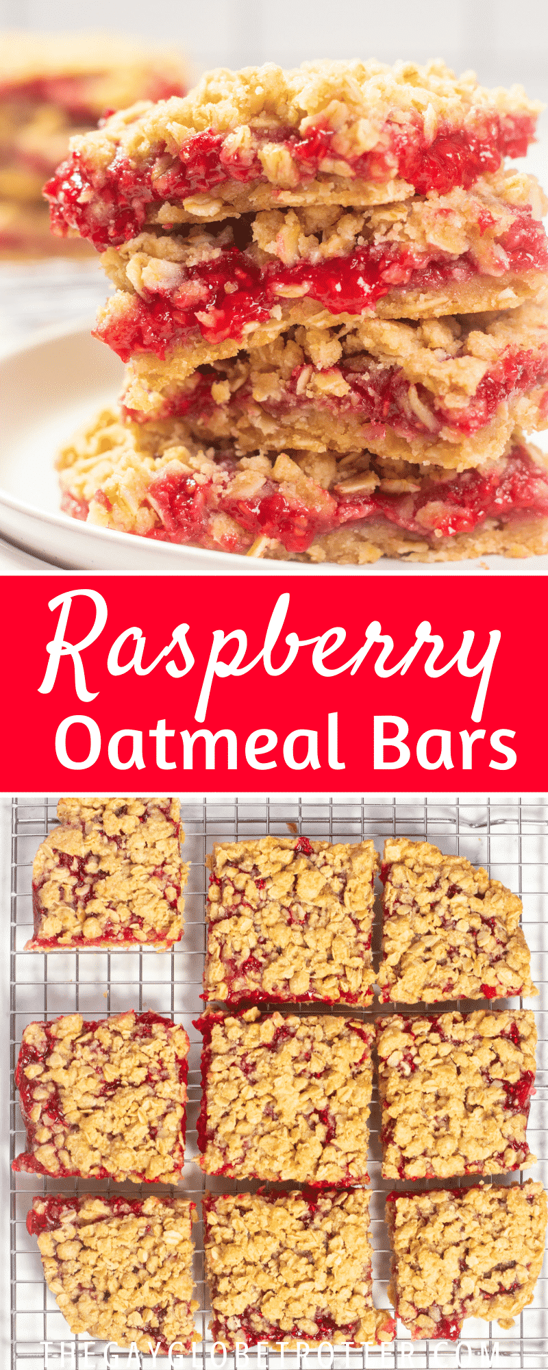 Raspberry Oatmeal Bars {Quick and Easy!} - The Gay Globetrotter